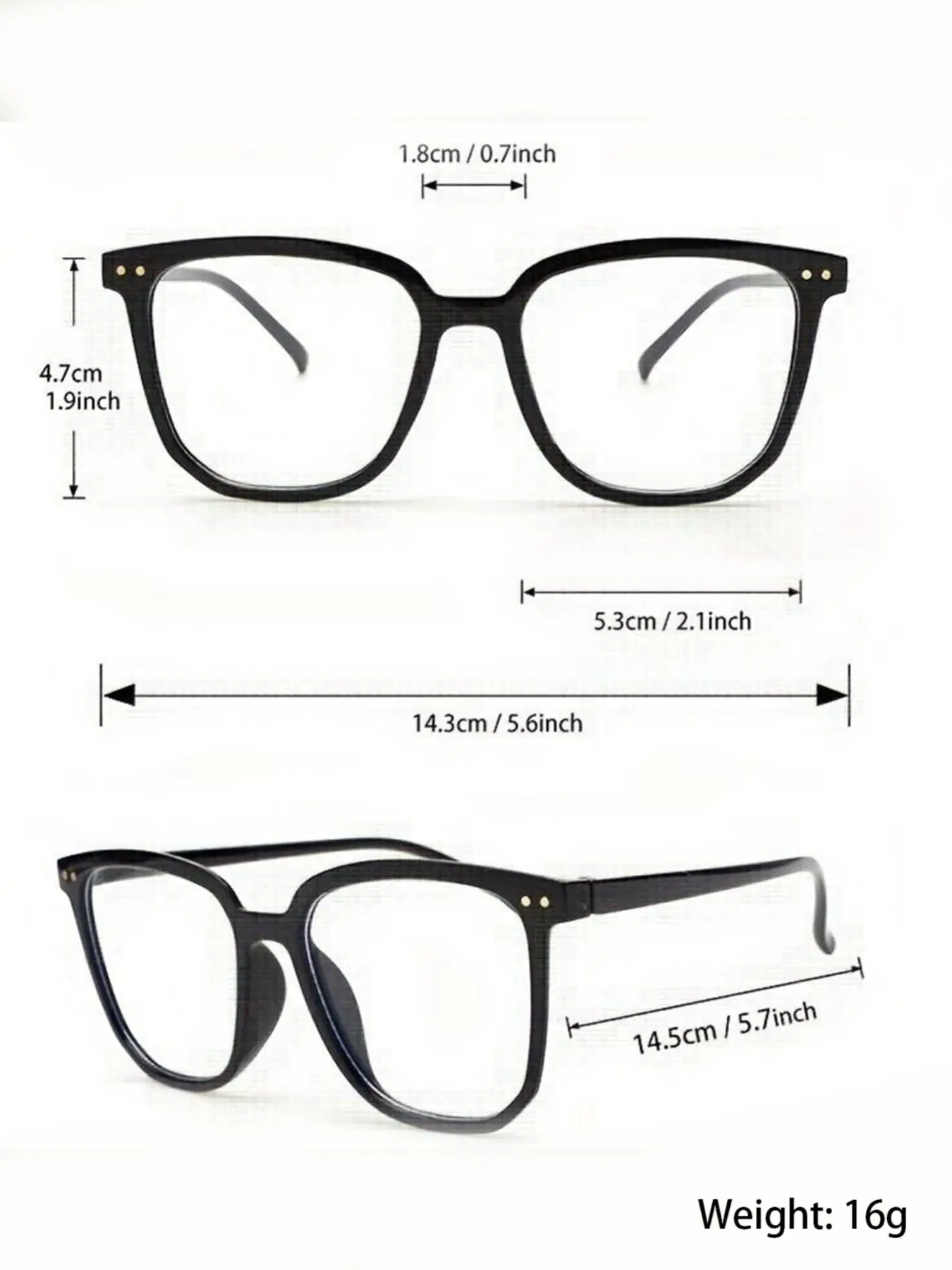 3 Pairs Simple Anti-blue Light Eyeglasses for Everyday Use, Basic Flat Frame Fashion Eyeglasses ...