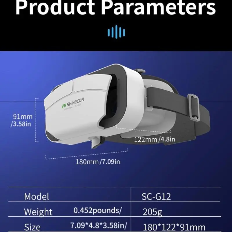 1 Piece 3D VR Glasses, Virtual Reality Smart Glasses, Lightweight And ...